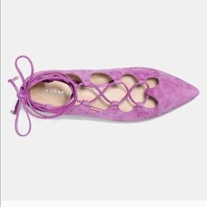 Coach | Shoes | Coach Justine Purple Flats 75 Ballerina Flats | Poshmark